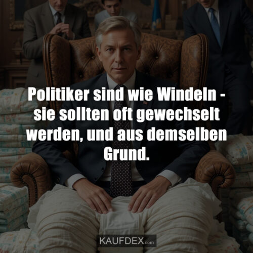 Politiker sind wie Windeln - sie sollten oft gewechselt... - Kaufdex